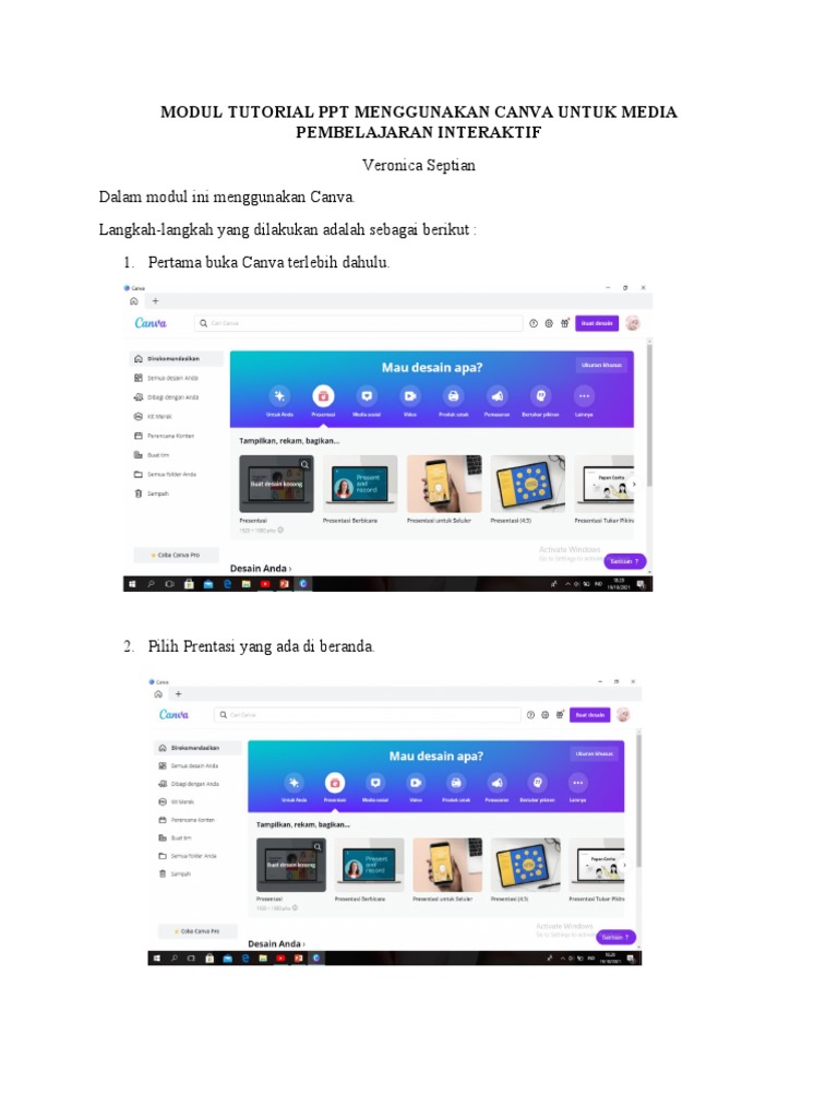 Modul Tutorial Canva | PDF | Komputer