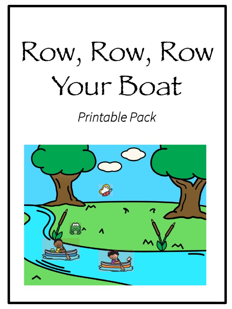 彩色Row Row Row Your Boat Printable Pack A | PDF