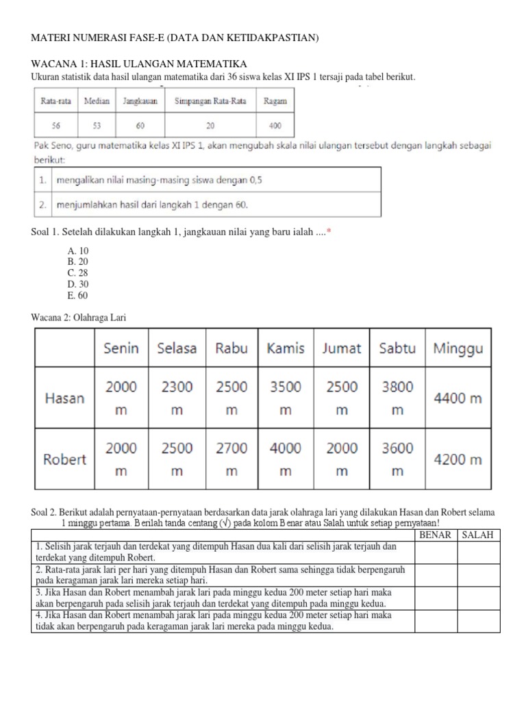 Materi Numerasi Data Dan Ketidakpastian | PDF