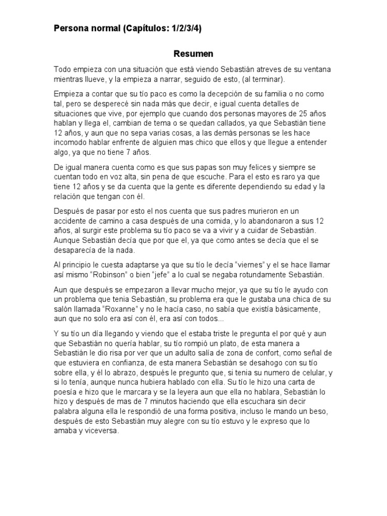 Resumen Persona Normal (Cap. 1-4) | PDF