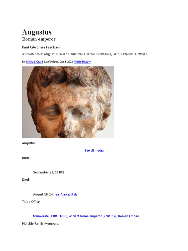 Augustus | PDF | Augustus | Mark Antony