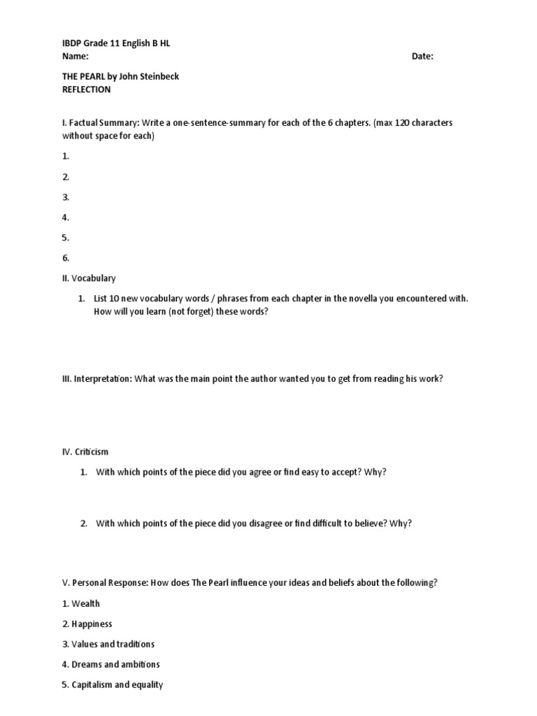 Pearl Reflection | PDF