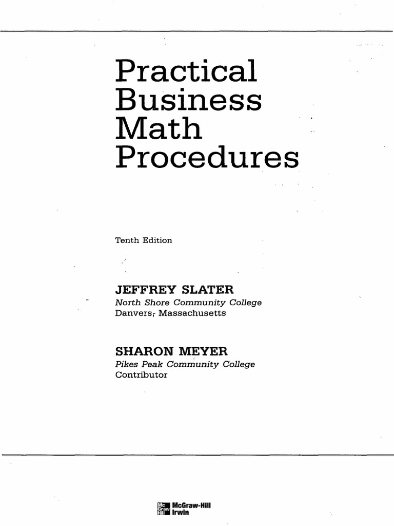 Business Math Procedures | PDF | Present Value | Interest