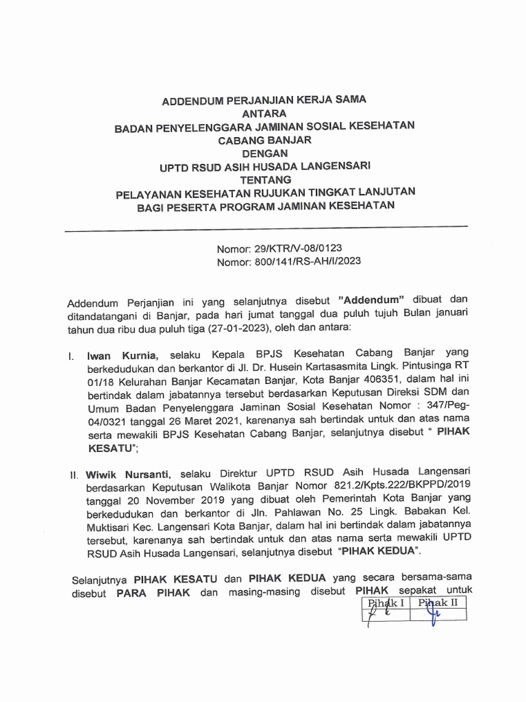 Adendum BPJS | PDF