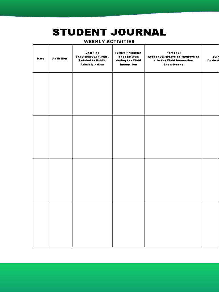 Student-Journal Template | PDF