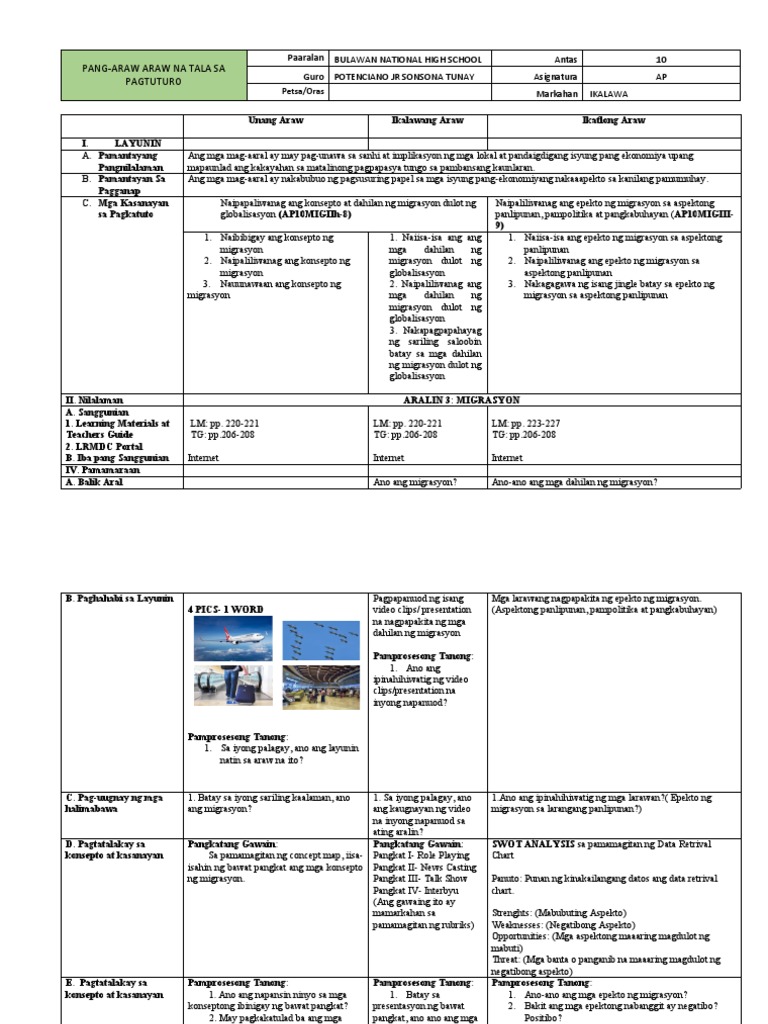 DLP Q2 Migrasyon 1-3 | PDF