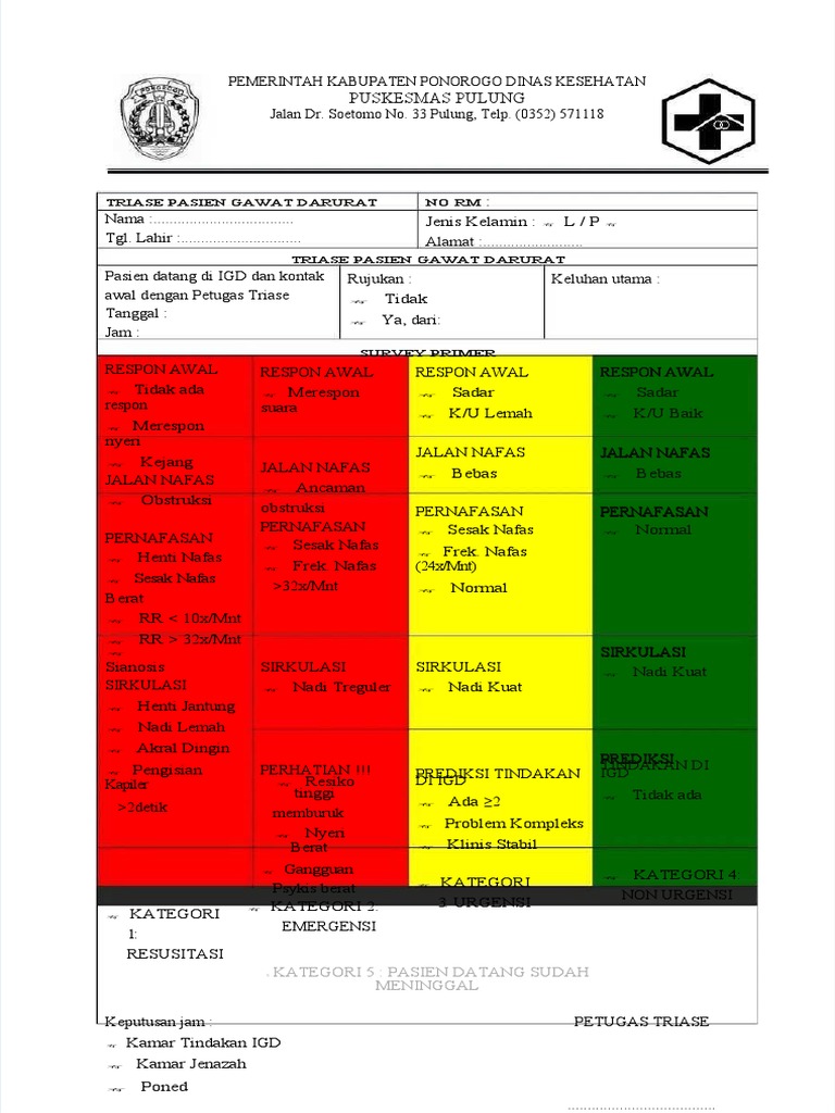 PDF Form Triase | PDF