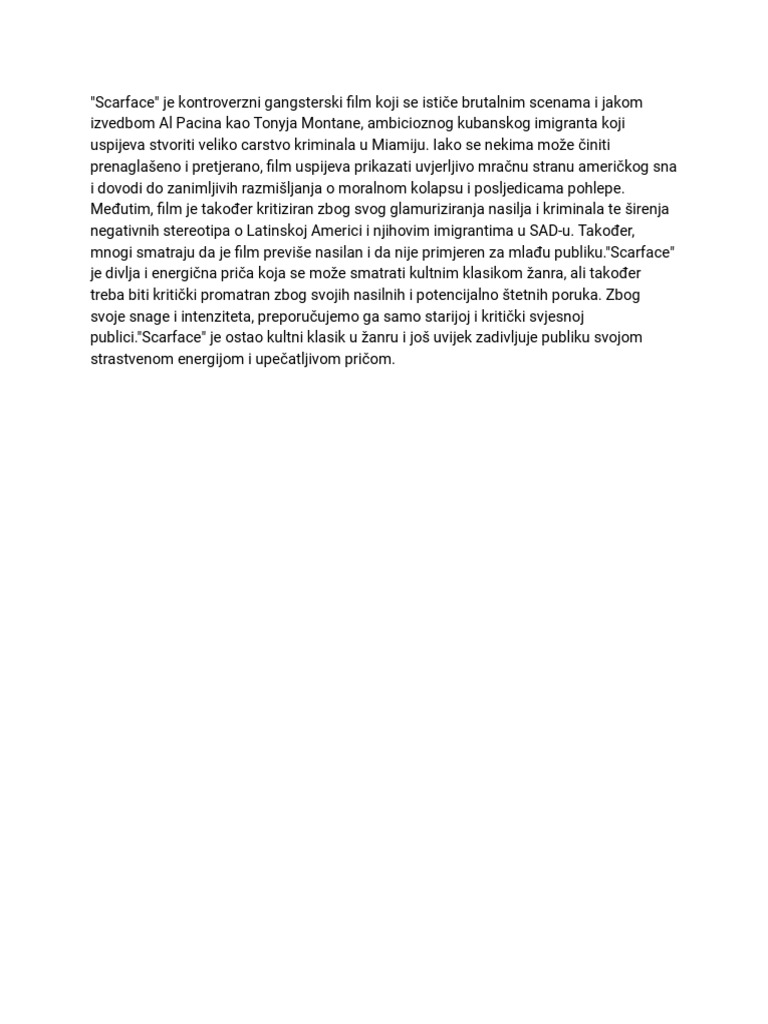 Scarface Kritika | PDF