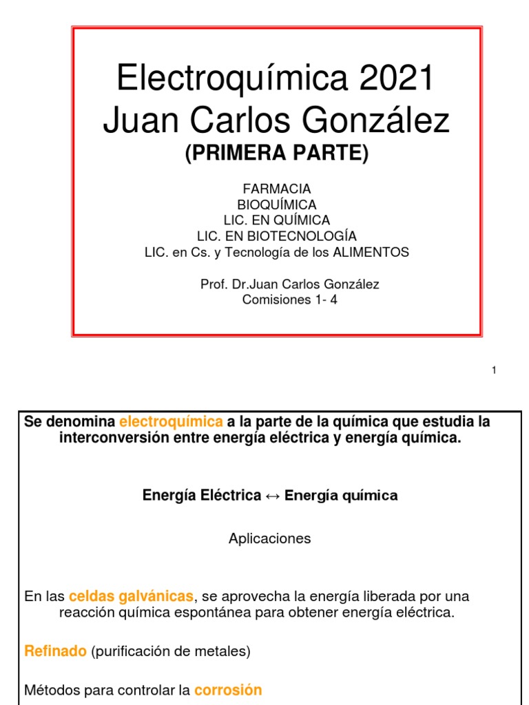 9.0-Electroquímica-Primera Parte | PDF | Redox | Química Física