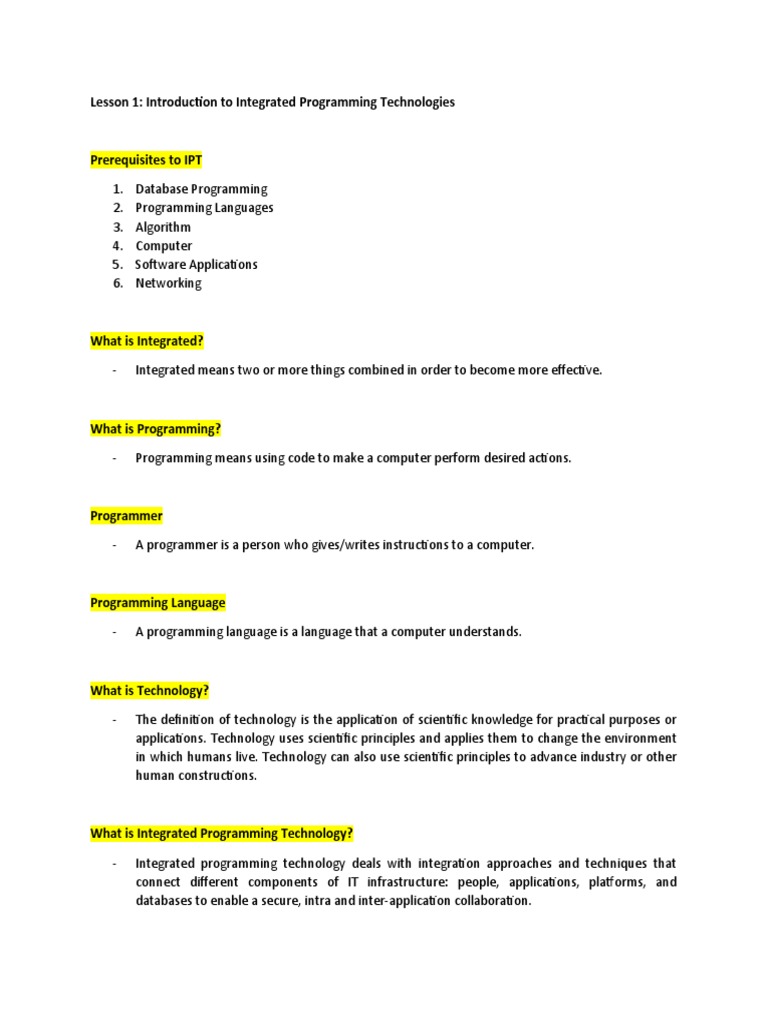 IPT Reviewer | PDF | Business | Technology & Engineering