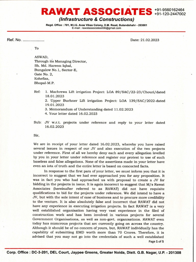 Reply Letter | PDF | Lawsuit