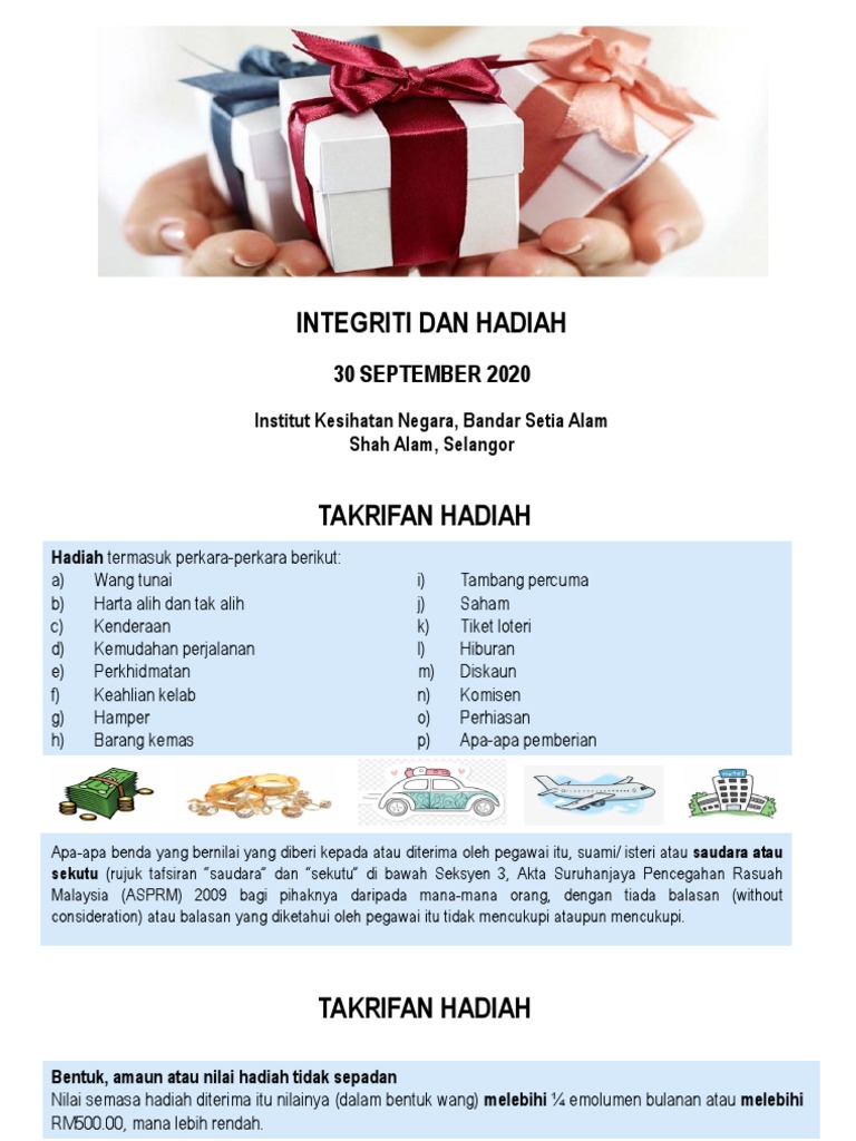 Integriti Dan Hadiah TGP 2020 | PDF