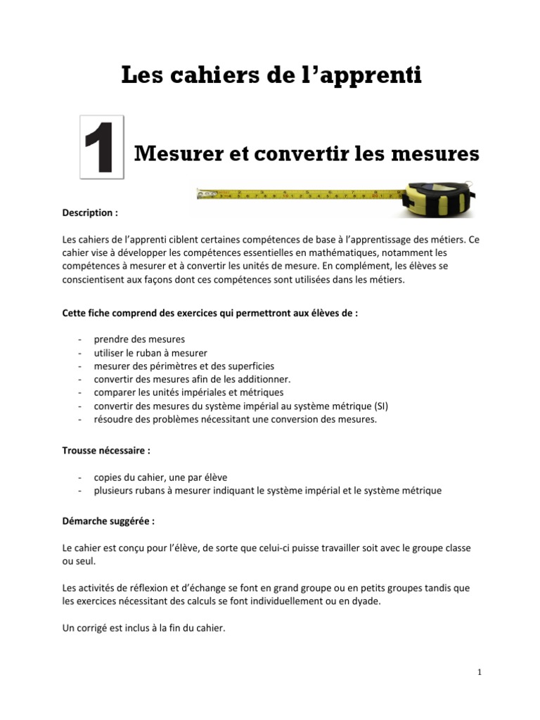 Conversion des unités de mesure | PDF | Pouce (unité) | Manitoba