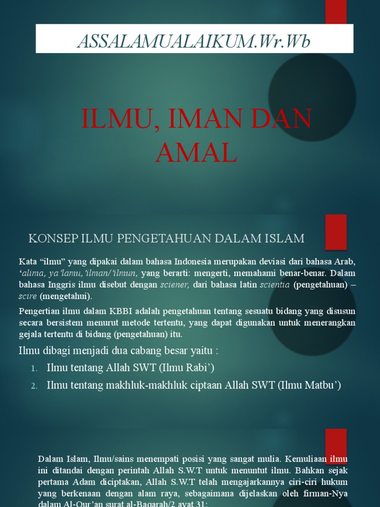 Ilmu dalam Perspektif Islam | PDF | Filsafat