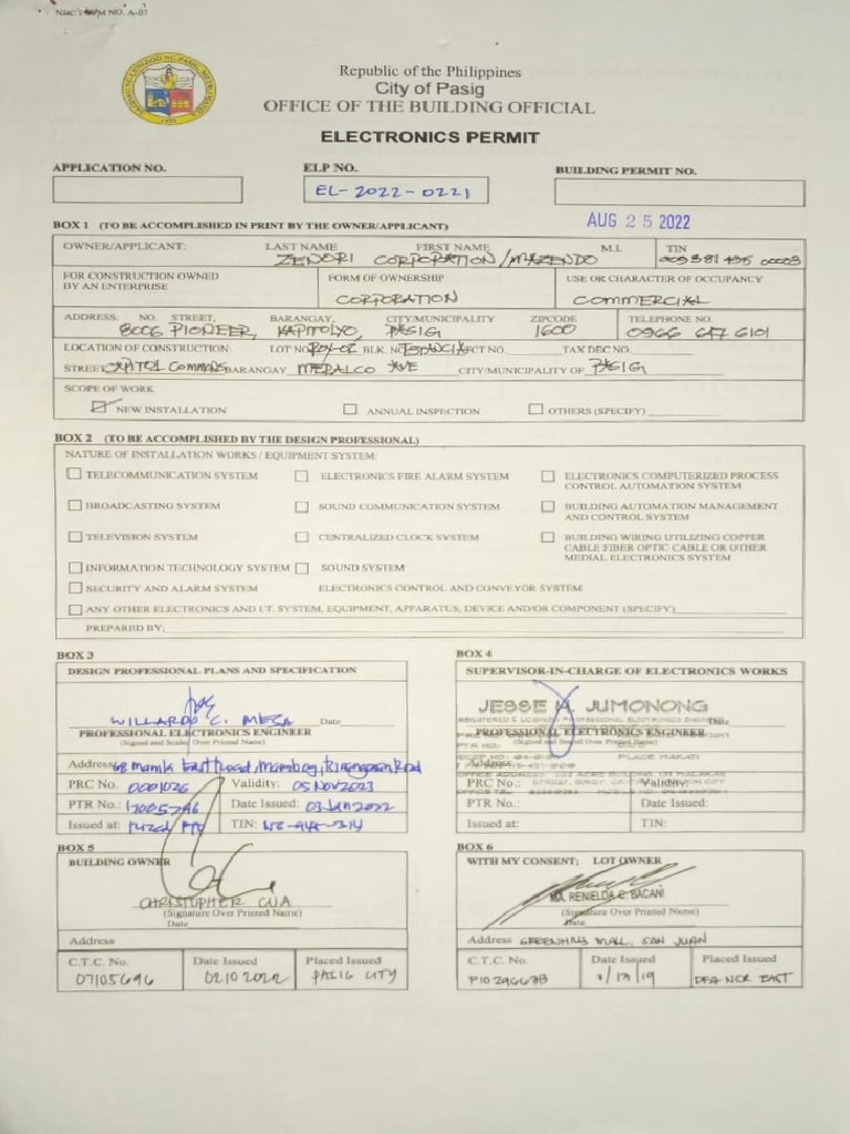 Electronics Permit | PDF