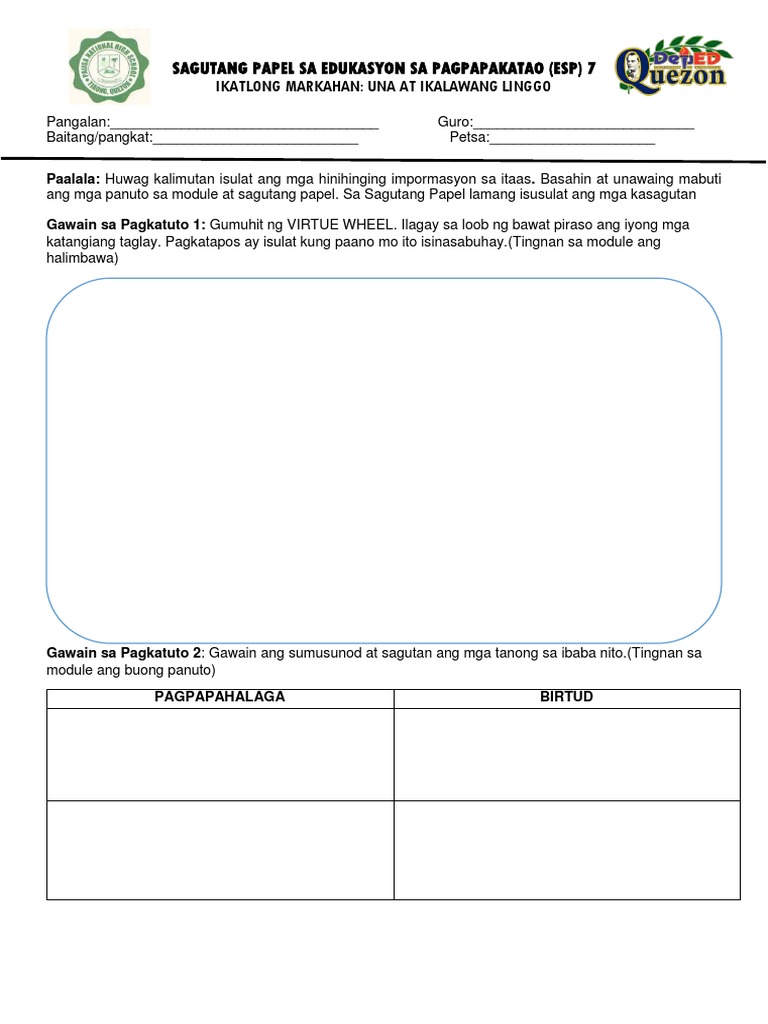 q3 Esp Week-1-8 Las | PDF