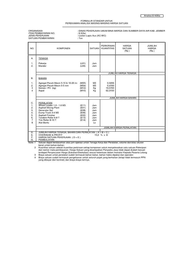 Laston AC AW | PDF | Teknologi & Rekayasa
