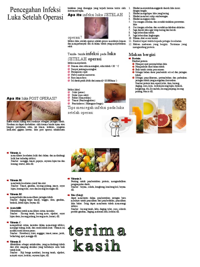 Leaflet Pencegahan Luka Post Operasi | PDF