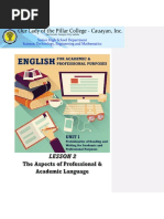 Features of Academic Writing EAPP 1 | PDF | Adjective | Verb
