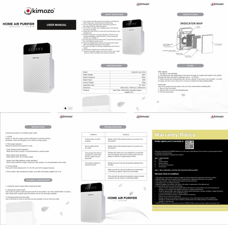 KIMOZO Anion User Manual | PDF