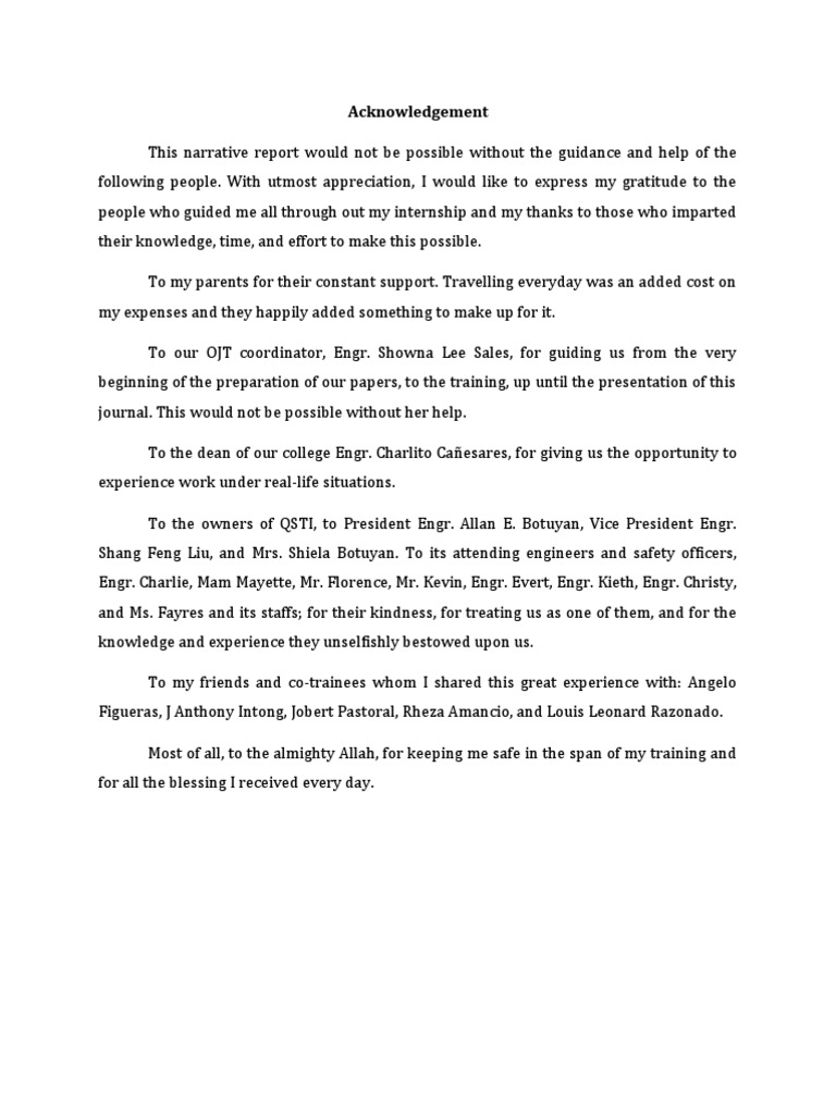 Acknowledgement | PDF