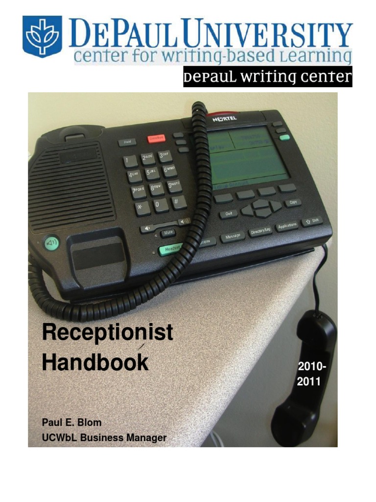 Receptionist Handbook | PDF