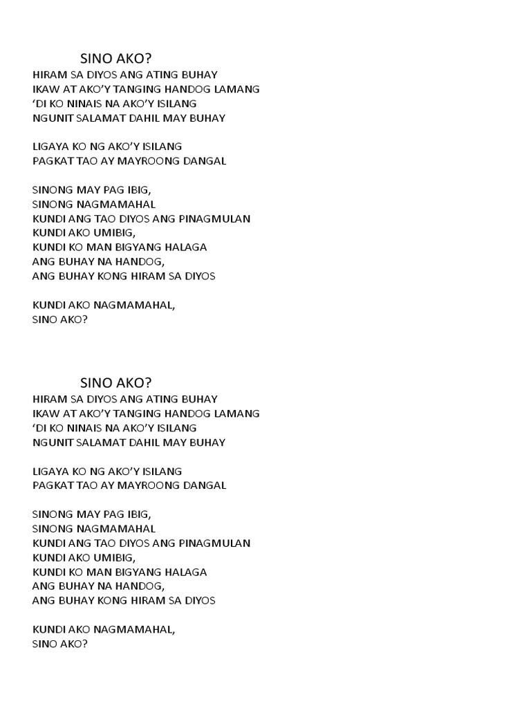 Sino Ako | PDF