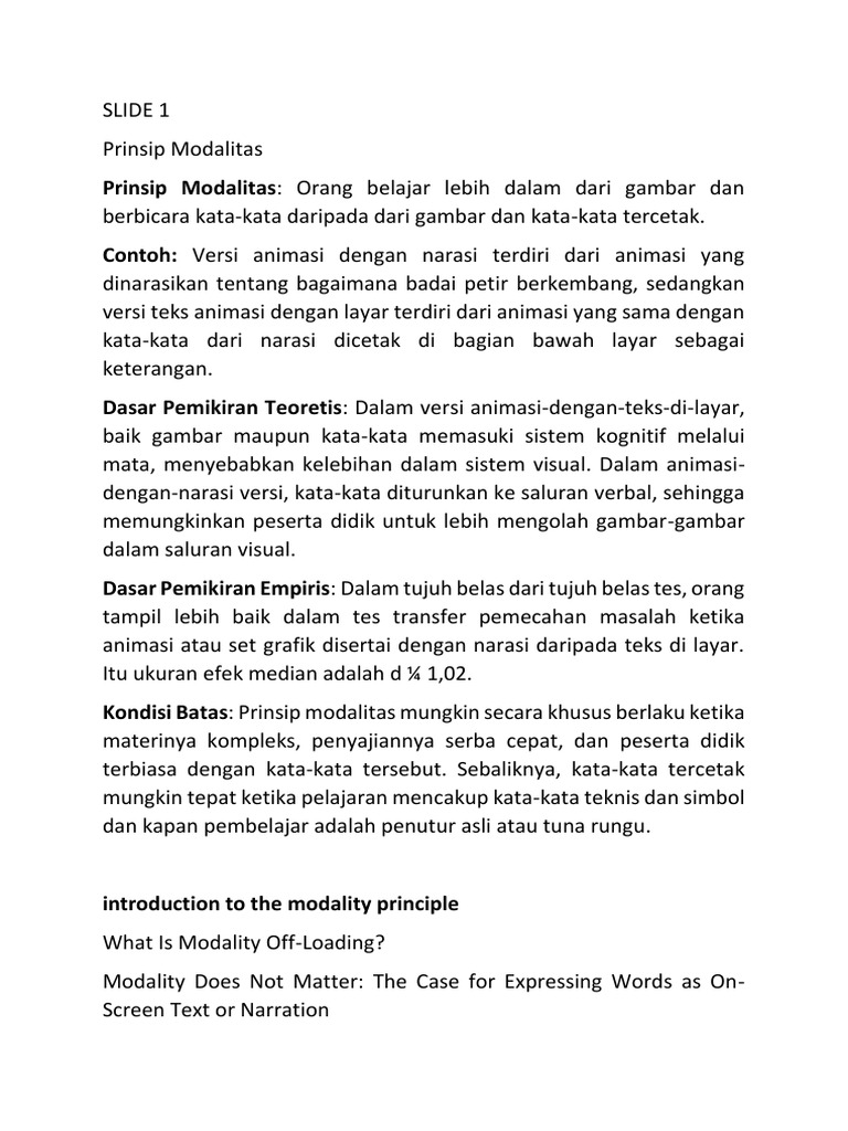 Prinsip Modalitas | PDF