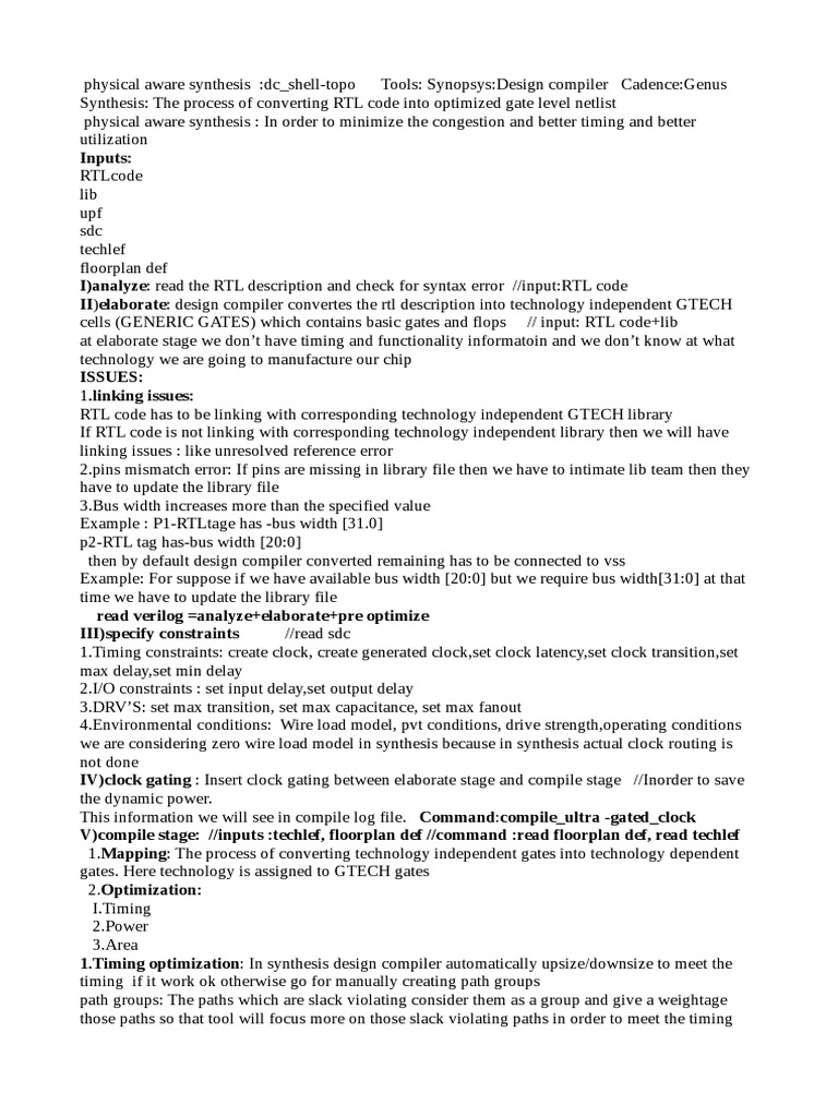 Physical-Aware Synthesis in VLSI Design | PDF | Logic Synthesis ...