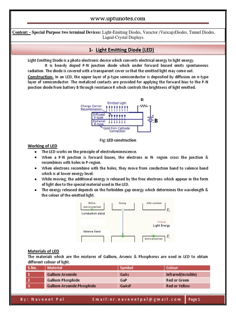 Two Terminal Special Purpose Devices First Year | PDF