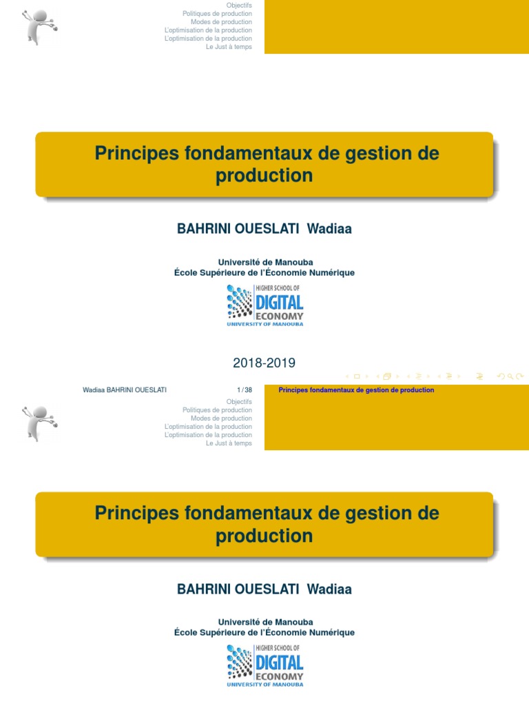 Gestion de la Production : Principes Clés | PDF | Optimisation ...
