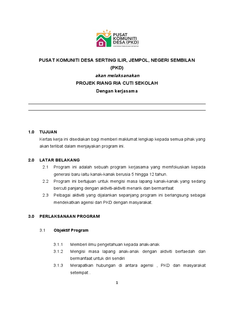 Contoh Kertas Cadangan | PDF