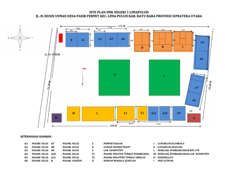 Site Plan SMK Negeri 2 Limapuluh | PDF