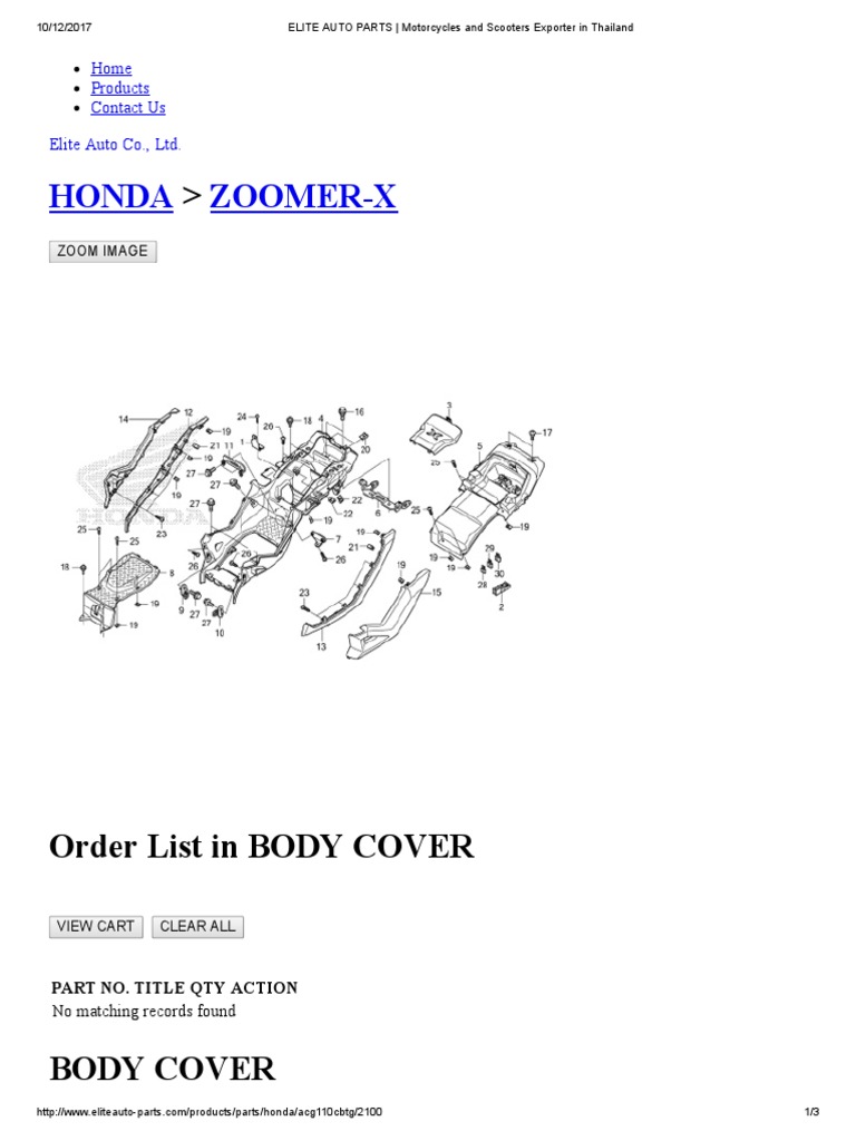 ELITE AUTO PARTS Zoomer Body Cover | PDF | Machines | Private Transport