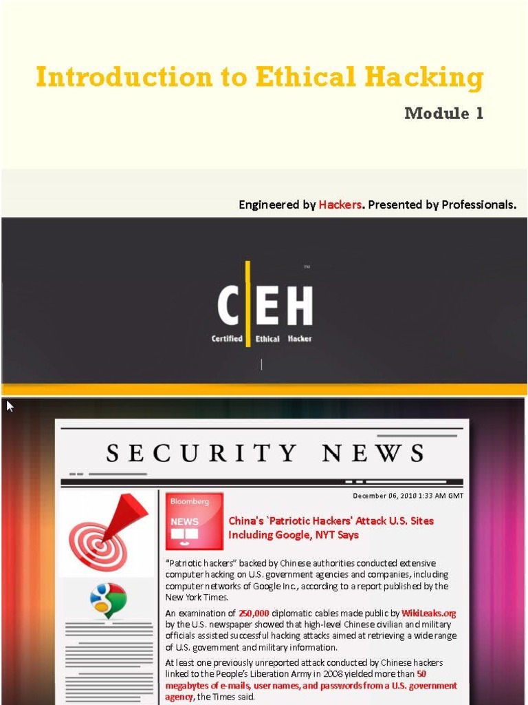 CEHv7 Module 01 Introduction To Ethical Hacking | PDF