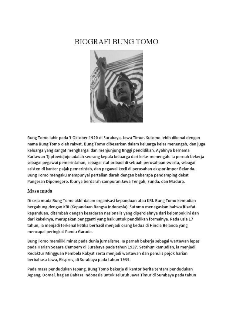 Biografi Bung Tomo | PDF
