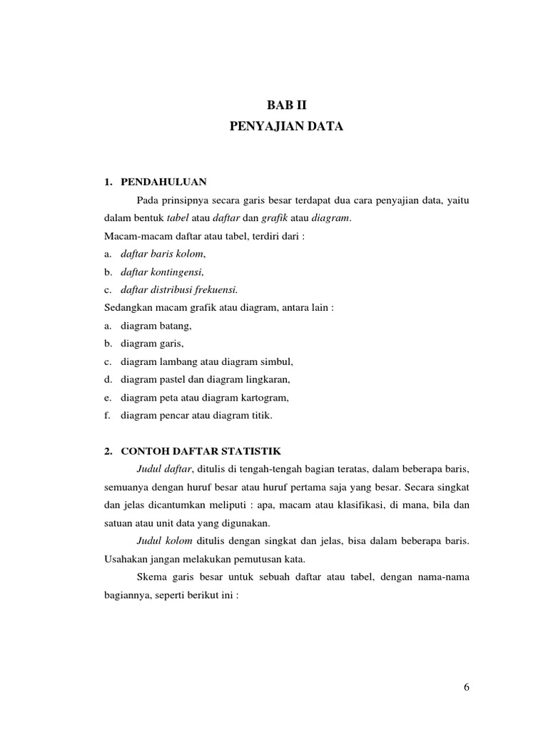 BAB II - Penyajian Data | PDF