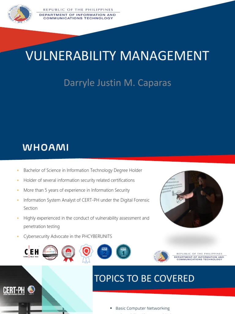 3vulnerability Management DICT | PDF | Vulnerability (Computing) | Security