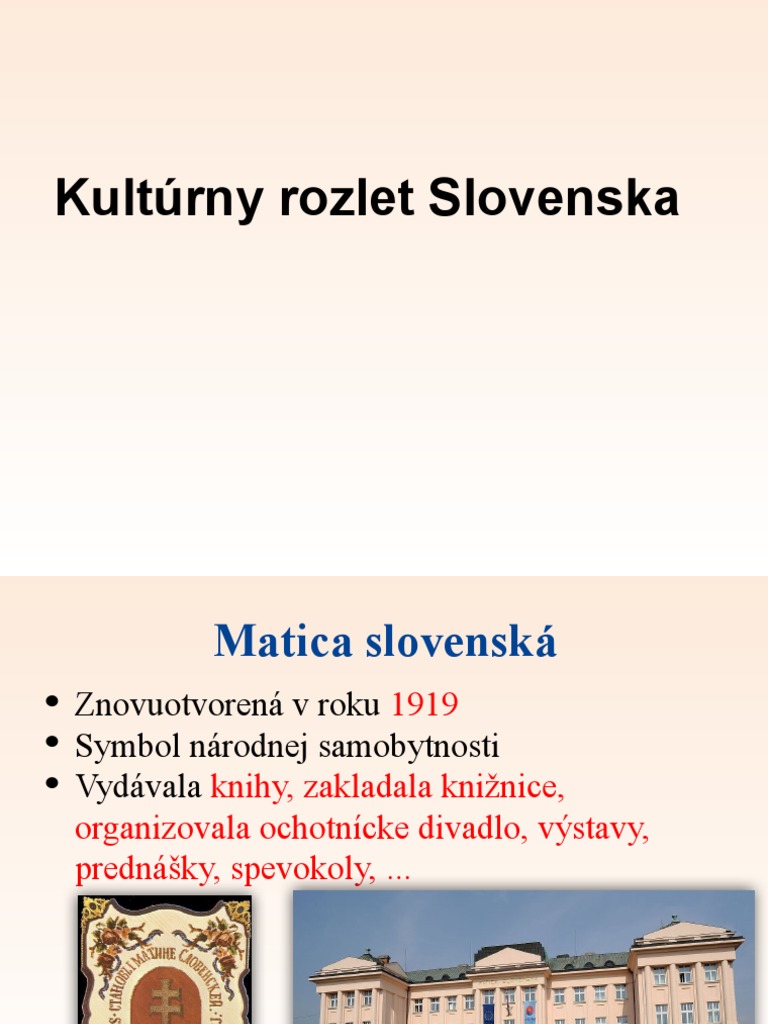 Kultúrny Rozlet Slovenska | PDF