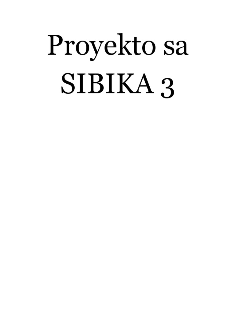 Proyekto Sibika | PDF