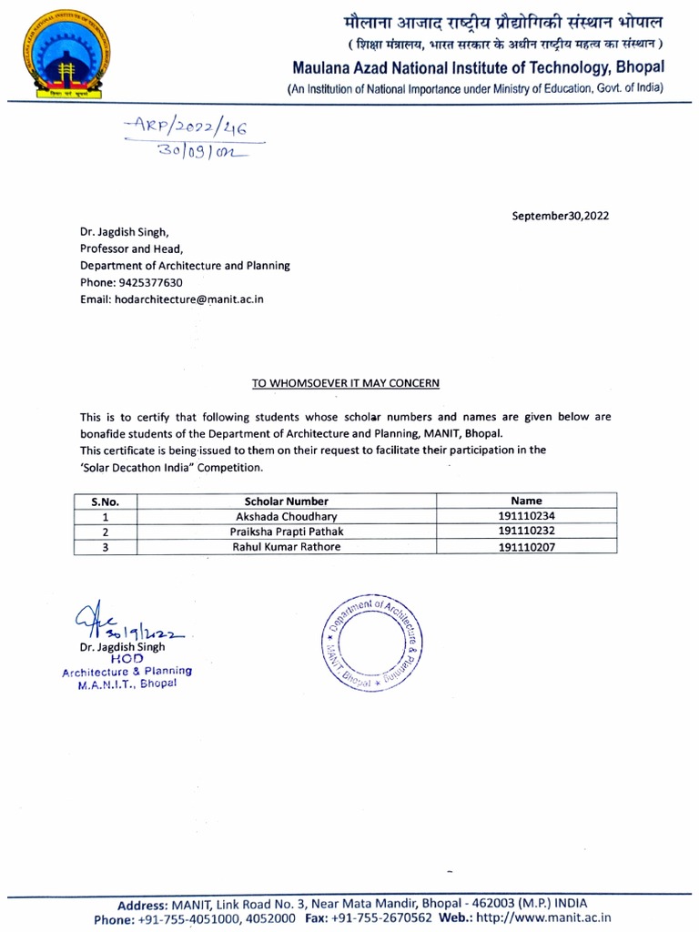 Manit Bonafide | PDF