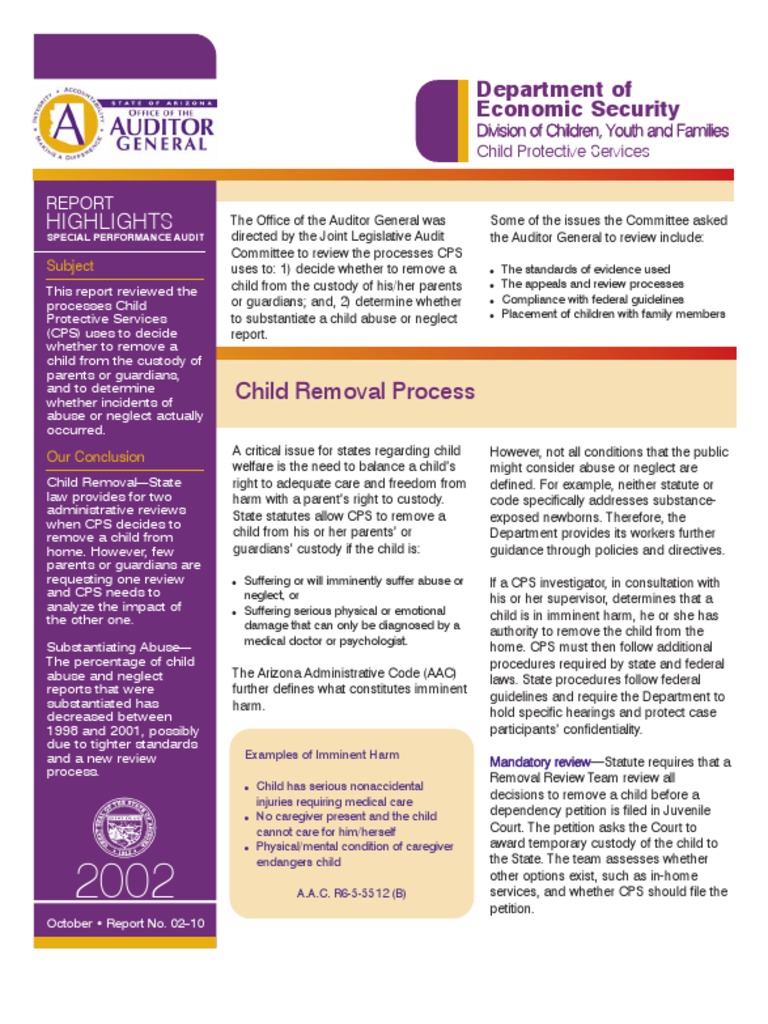 02 10highlights | PDF | Child Protective Services | Child Neglect
