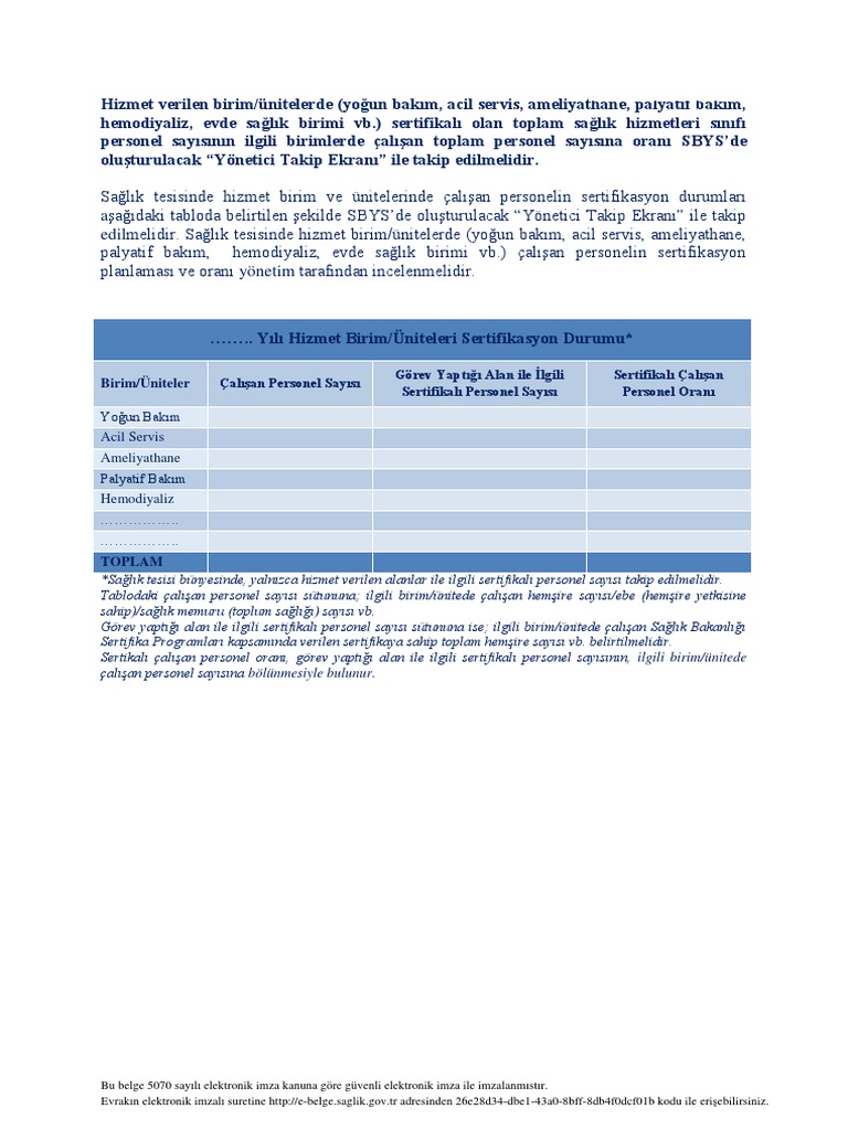 Sertifikasyon Hastane | PDF