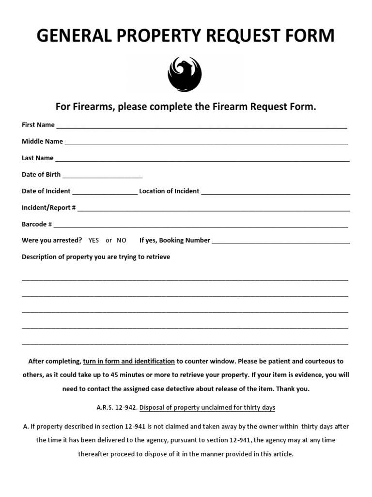General Property Request Form | PDF | Finanzas y dinero | Derecho