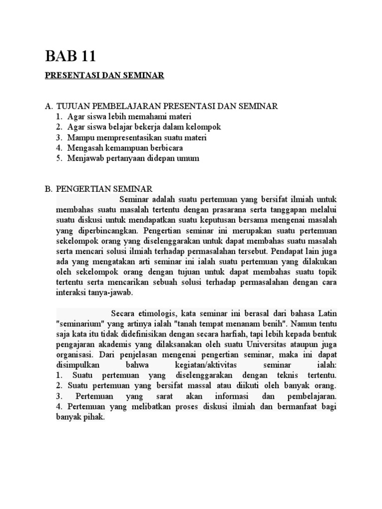 Bind Modul Presentasi Dan Seminar (Revisi) | PDF