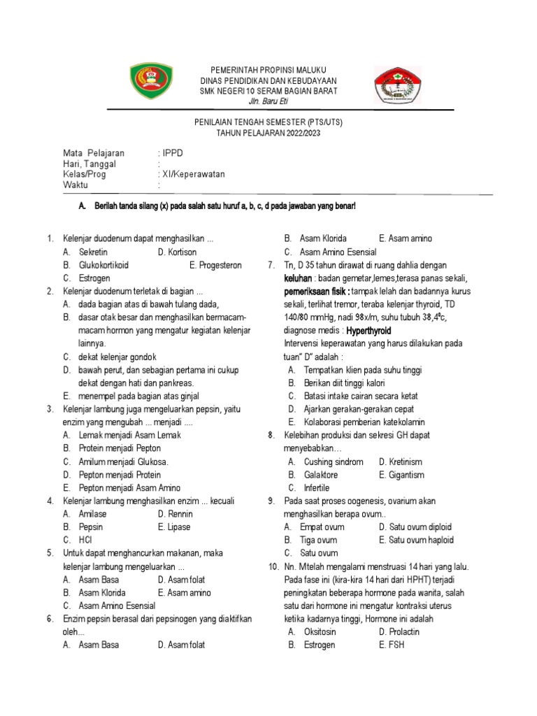 Soal PTS IPPD Semester II 20222023 | PDF