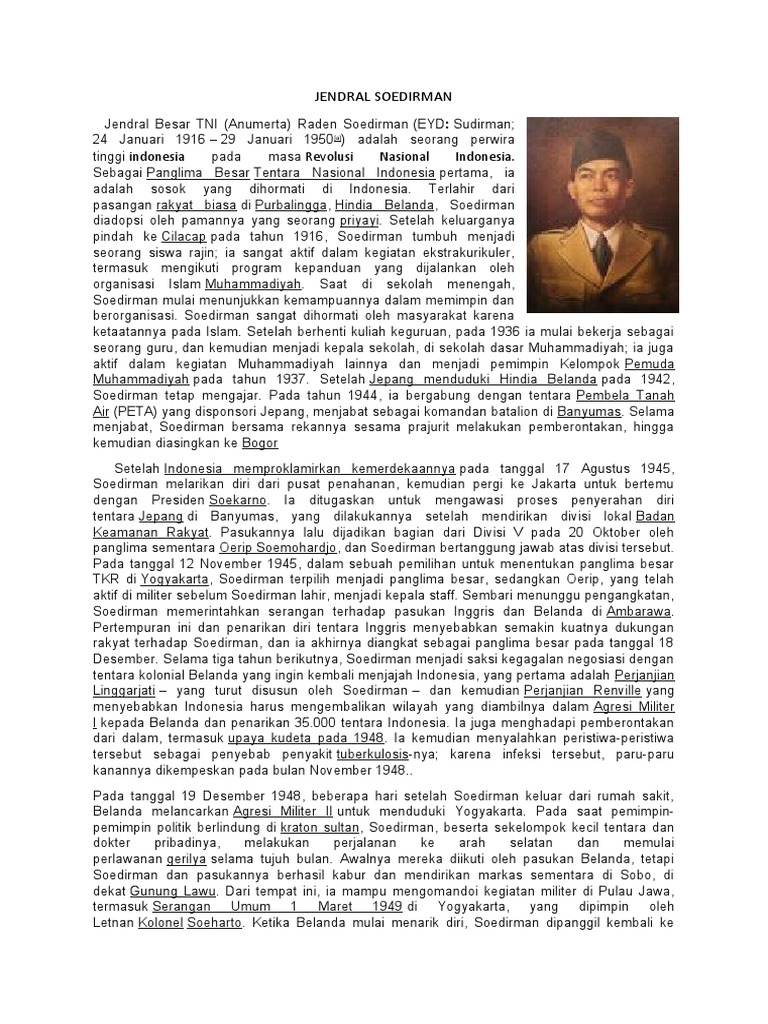 Makalah Sejarah Tentang Jendral Sudirman | PDF