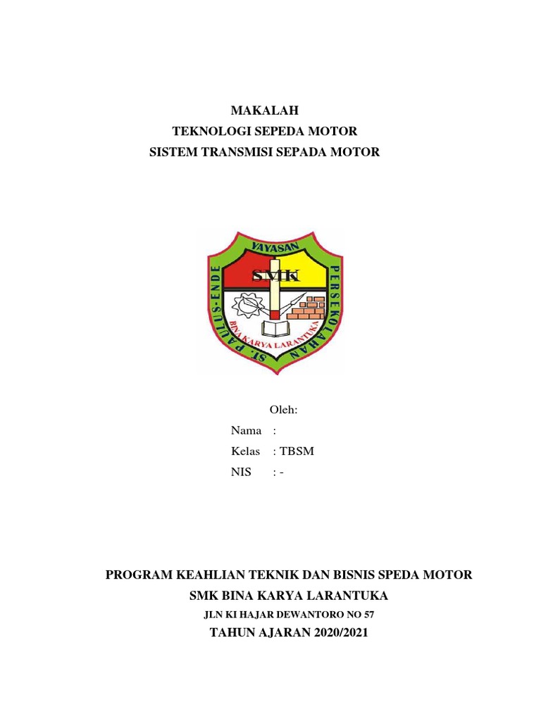 Contoh Makalah TBSM | PDF