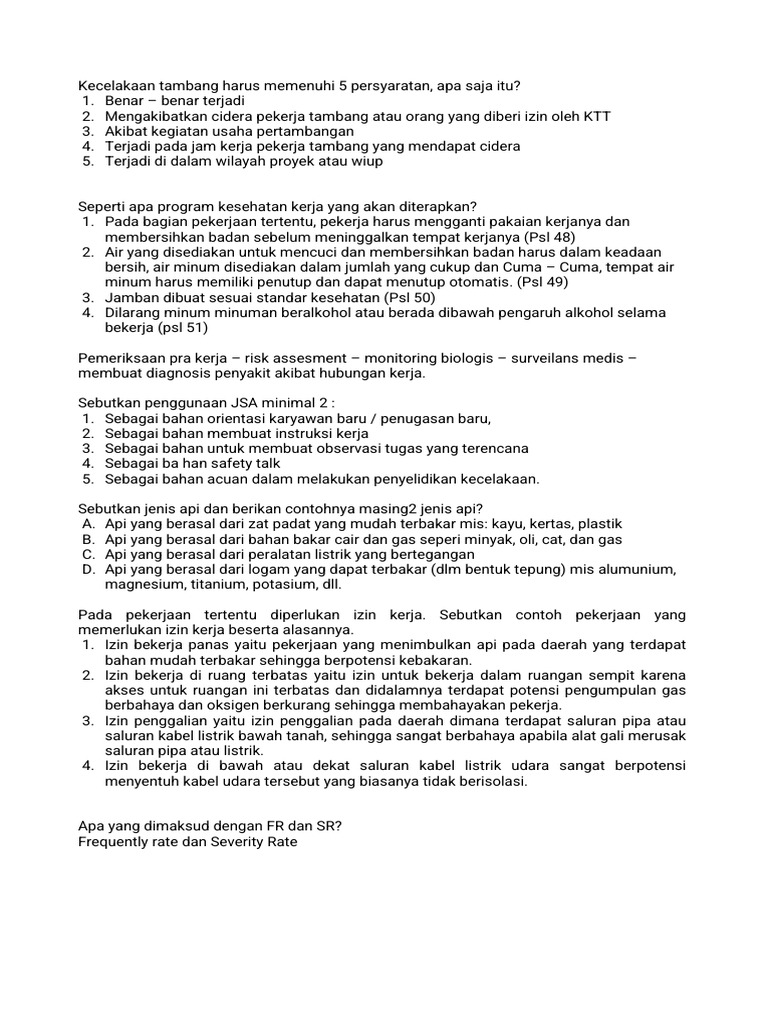 Pertanyaan KTT | PDF