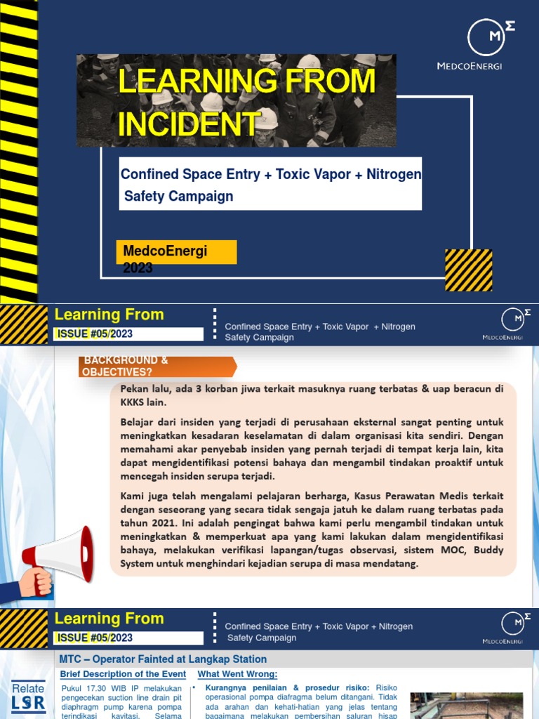 Confined Space Entry + Toxic Vapor + Nitrogen Safety Campaign | PDF